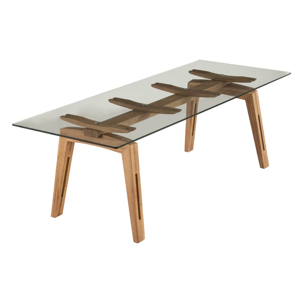 Fletcher Dining Table with Glass Top - OAK Furniture Collection