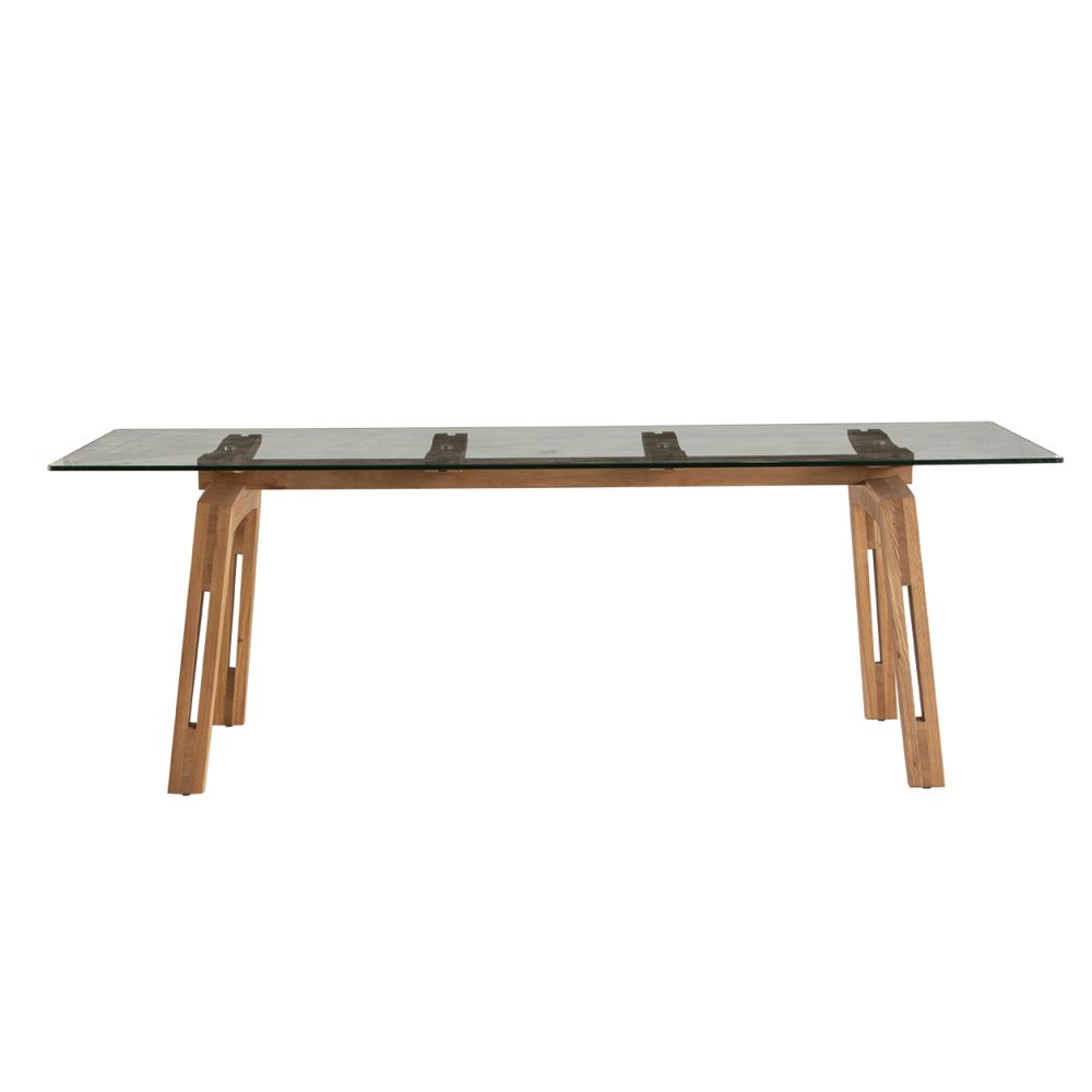 Fletcher Dining Table with Glass Top - OAK Furniture Collection